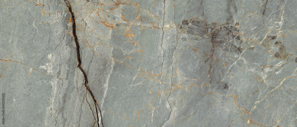 Rustic aqua colored marble texture background with brown curly veins ...