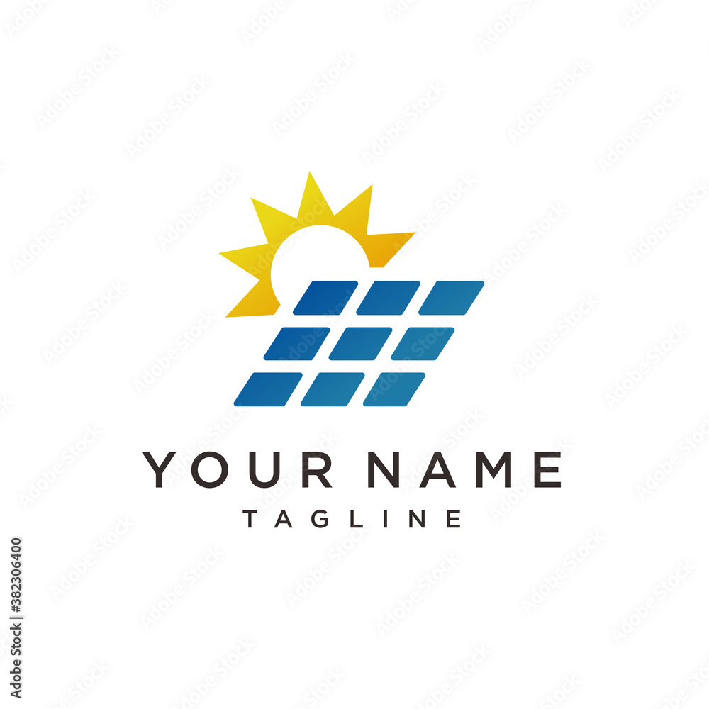 Sun solar energy logo design template. solar tech logo designs, Idea ...