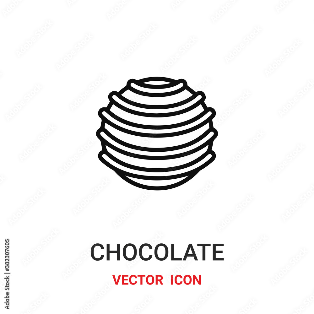 chocolate icon vector symbol. chocolate symbol icon vector for your ...