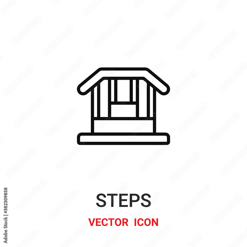 steps icon vector symbol. steps symbol icon vector for your design ...