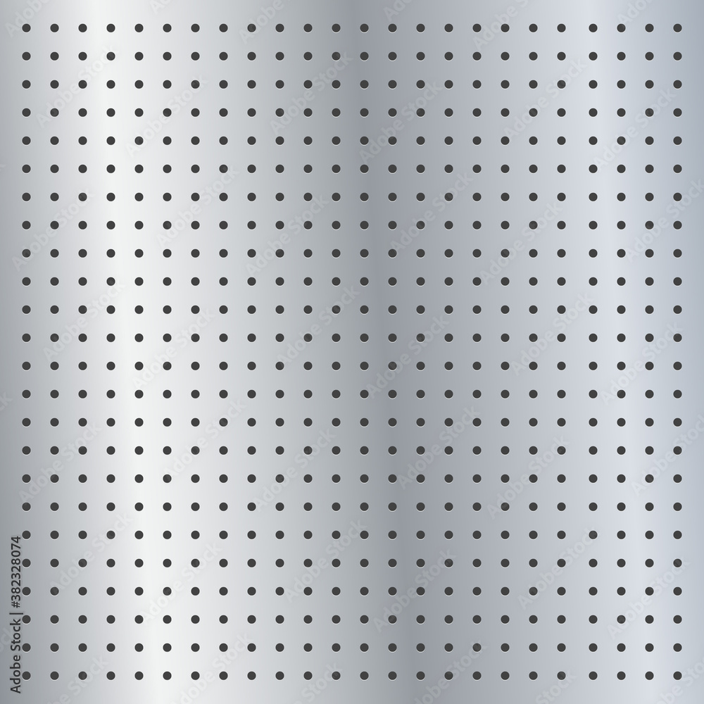 Metallic peg board perforated texture background material with round ...