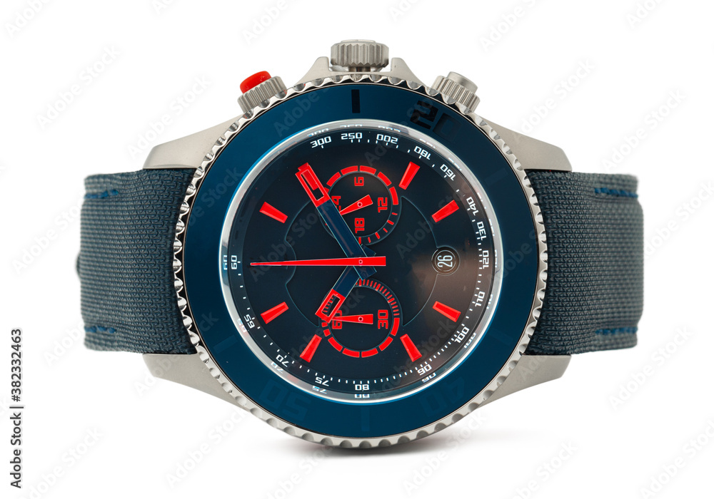 Mechanical watch isolated on white background, close up Stock Photo ...