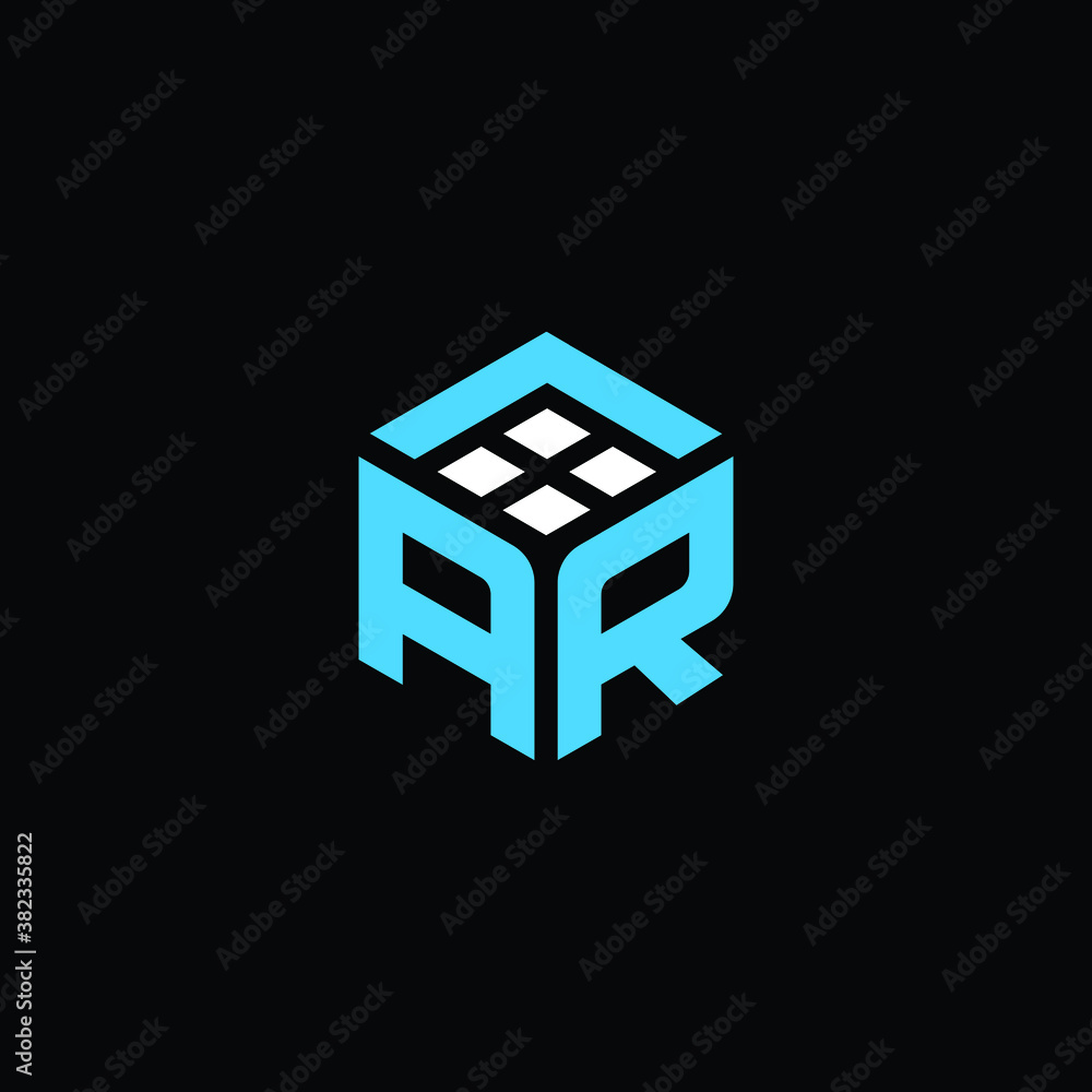 AR Letter Initial Modern Event Company Logo vector Editable Blue Stock ...