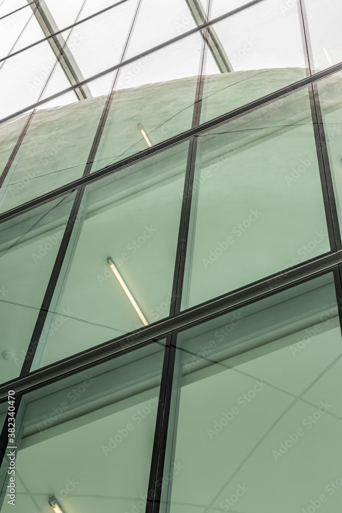 eautiful architecture business office building. Closeup of the glass ...