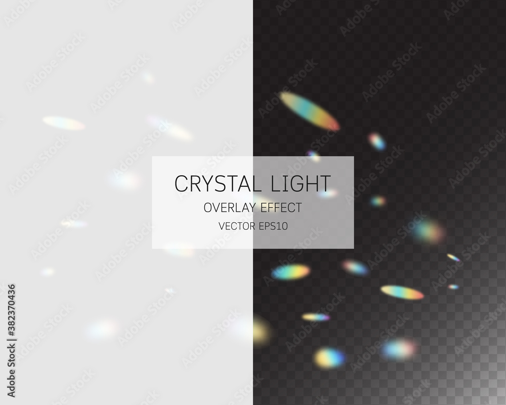 Crystal light overlay effect. Abstract light overlay effect isolated on ...