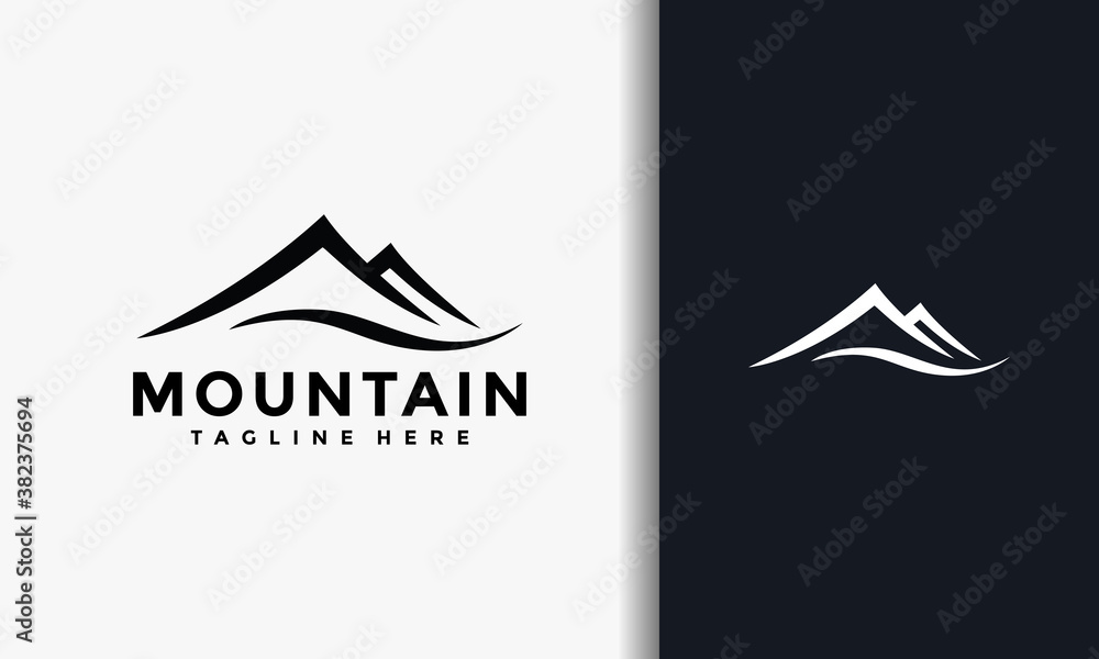 simple elegant mount logo Stock Vector | Adobe Stock