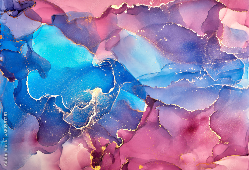 Alcohol ink colors translucent. Abstract multicolored marble texture ...