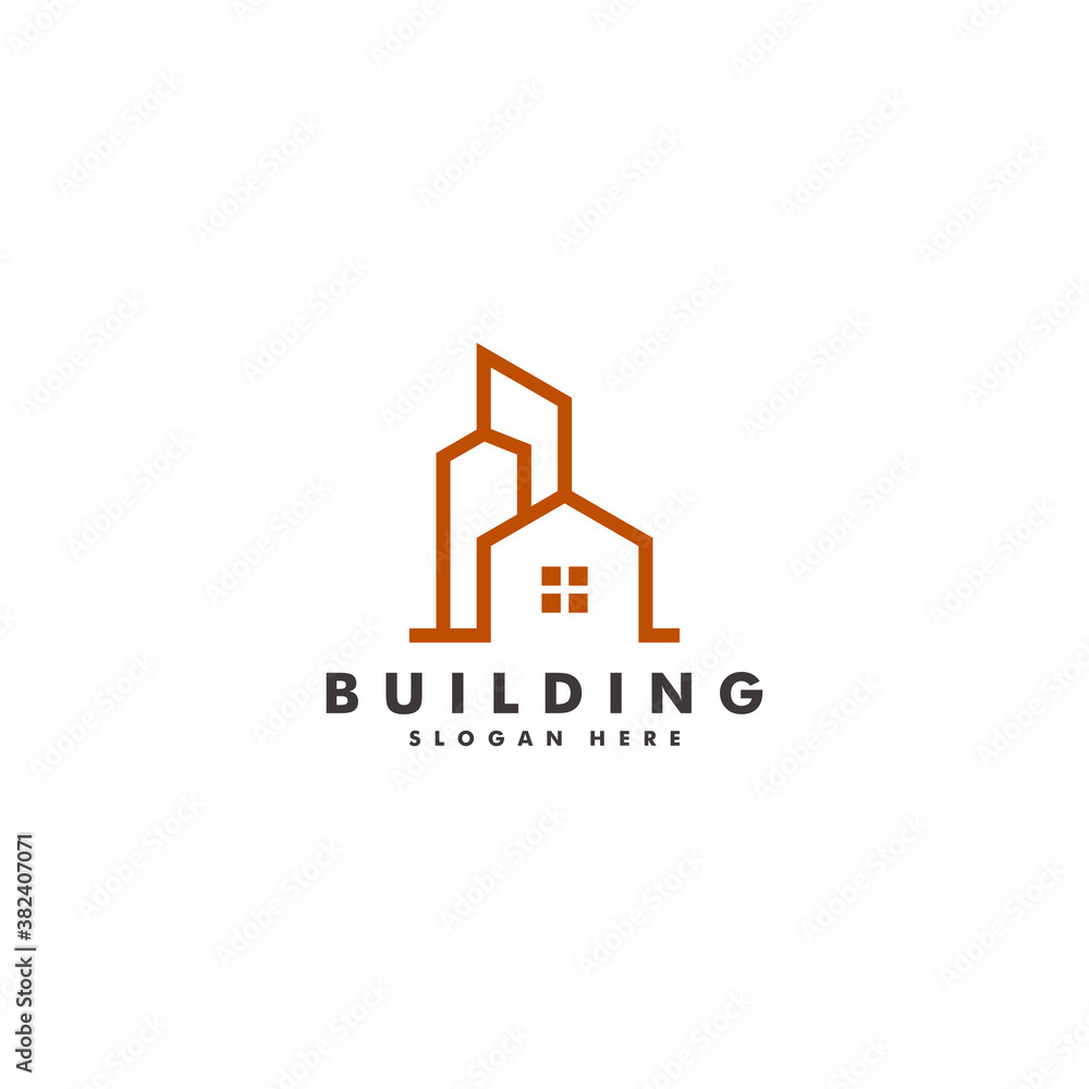 Building logo design vector. home icon symbol logotype Stock Vector ...
