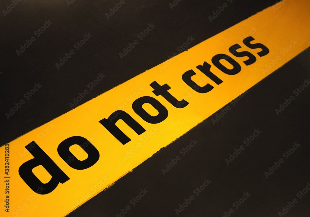 do not cross sign Stock Photo | Adobe Stock