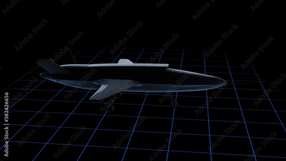 Royal wingman uav xq 48a1 - rotation loop - 3D model animation on a ...