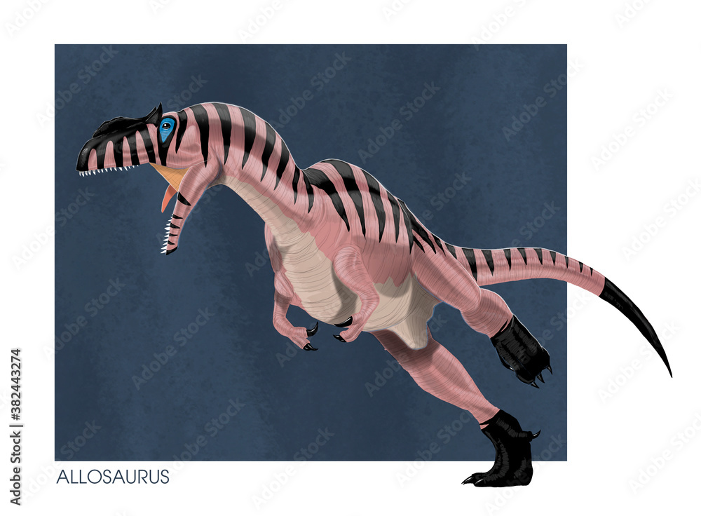 Allosaurus profile Stock Illustration | Adobe Stock