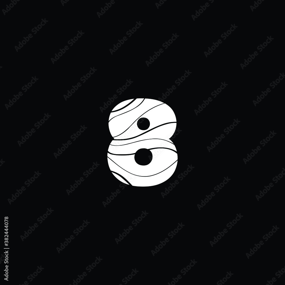 8 number Letter Modern Streetwear & Clothing Fashion Brand Logo Design ...