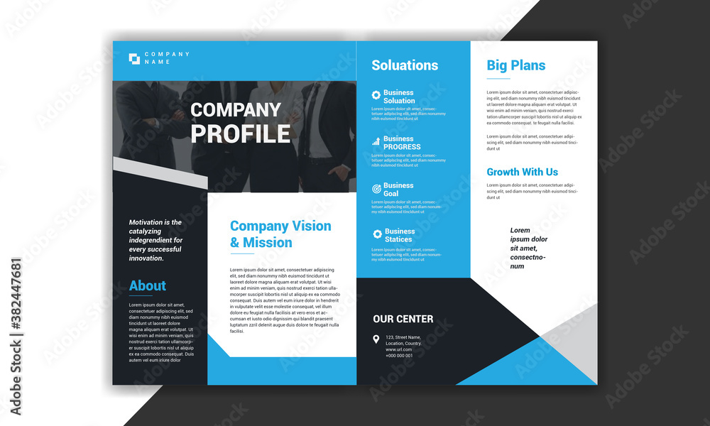 Flyer, Brochure , Company Profile Design template design in A4 Size ...