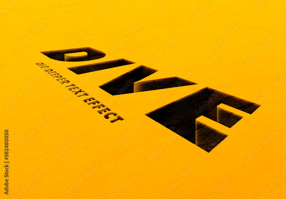 Hole Text Effect Stock Template | Adobe Stock