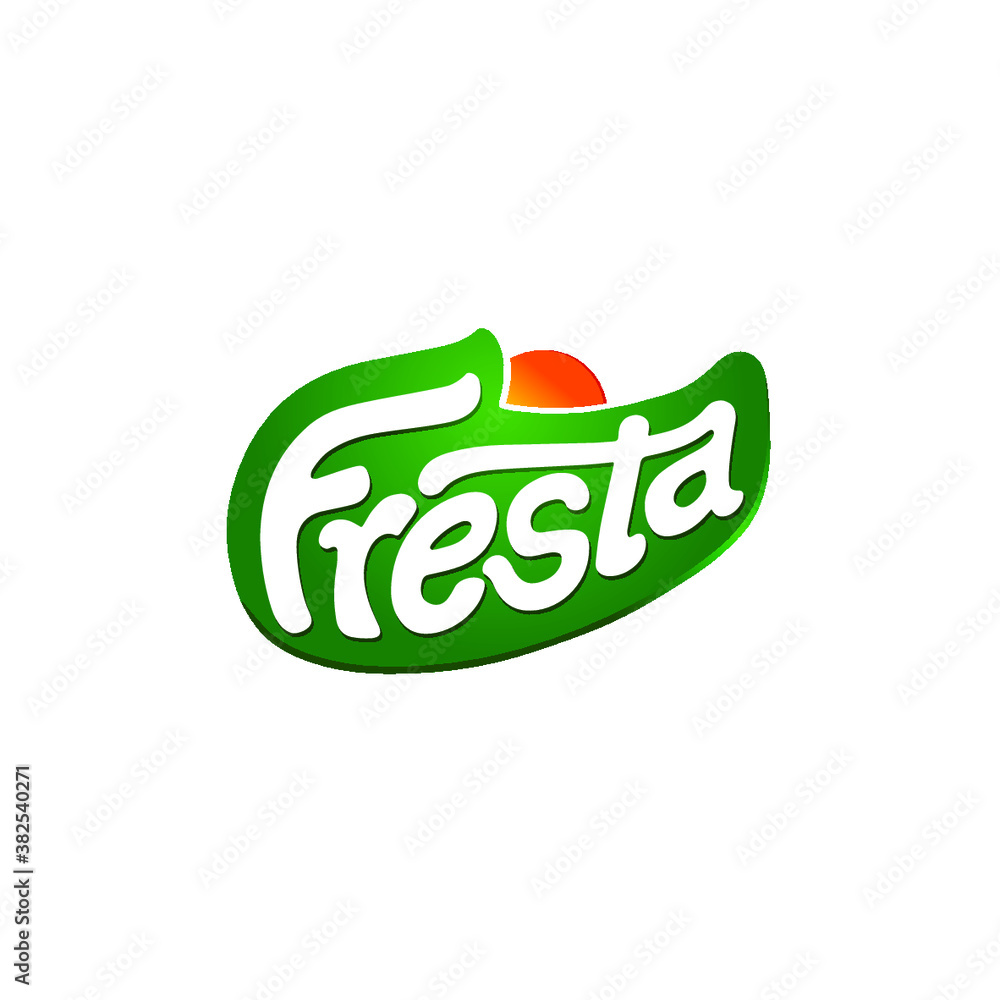 Fresta Logo with green hand and orange sun Stock Vector | Adobe Stock