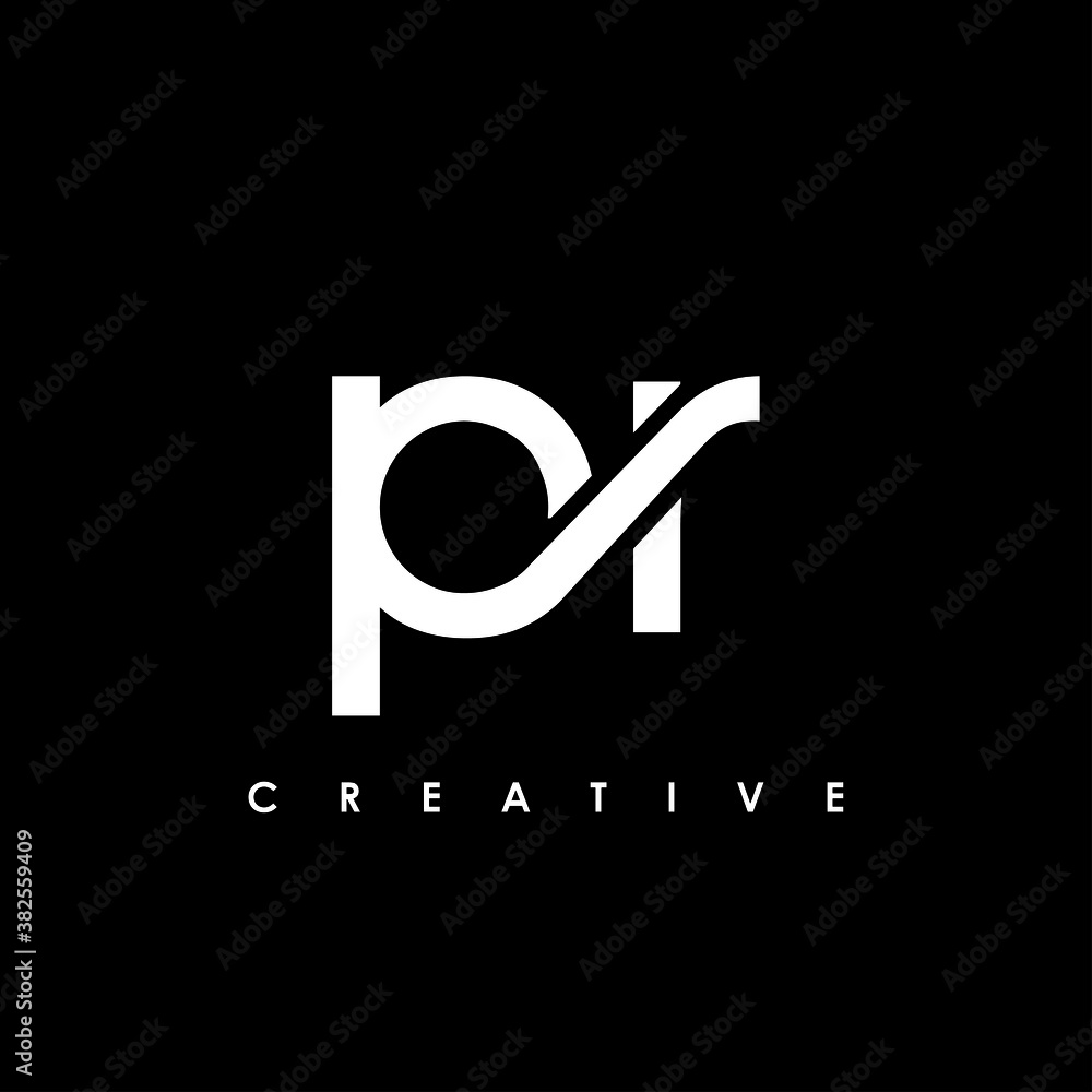 PR Letter Initial Logo Design Template Vector Illustration Stock Vector ...