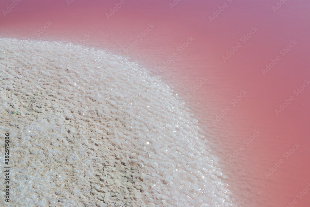 Mar rosa y sal de las Salineras de Río Lagartos en Yucatán, México ...