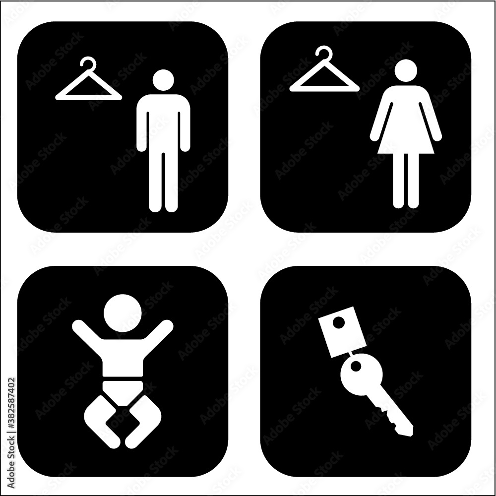changing room icons Stock Vector | Adobe Stock