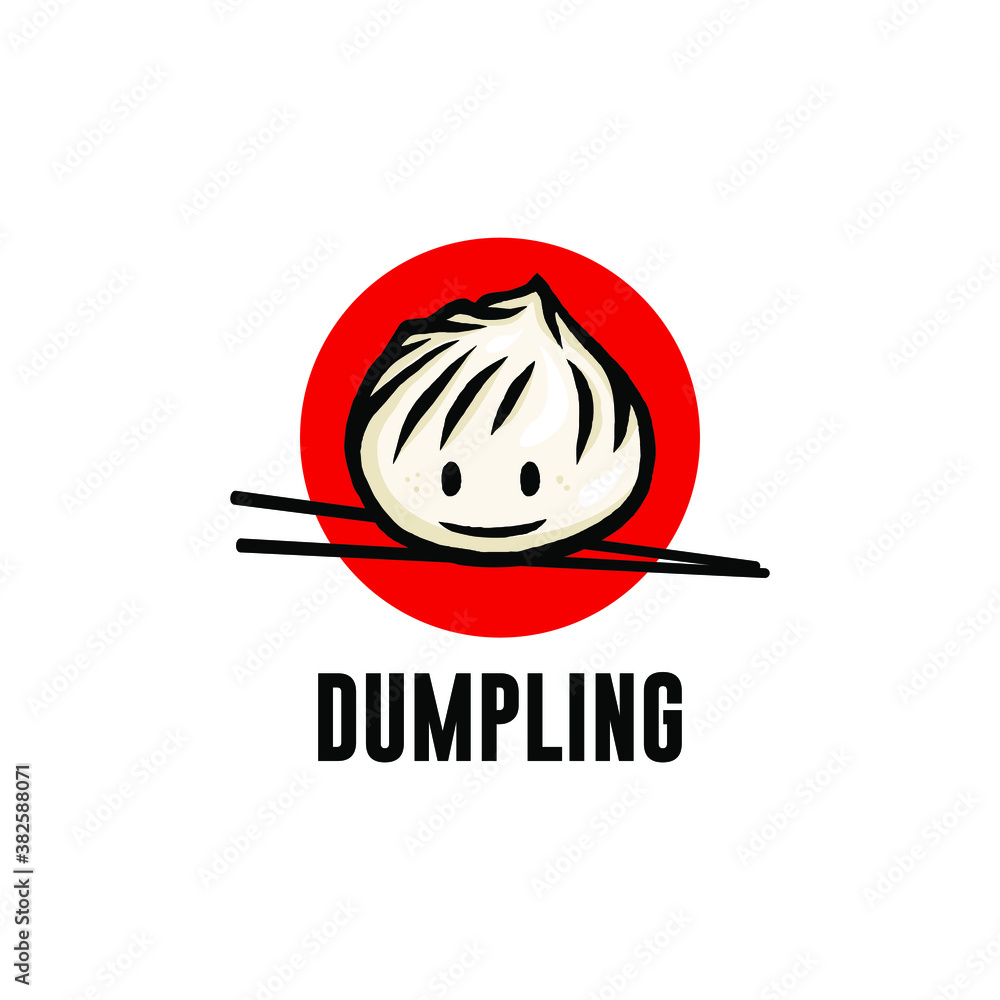 Cute cartoon Dim Sum doodle drawing. Traditional Chinese dumplings with ...