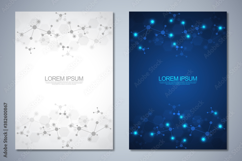 Templates brochure or cover book, page layout, flyer design with ...