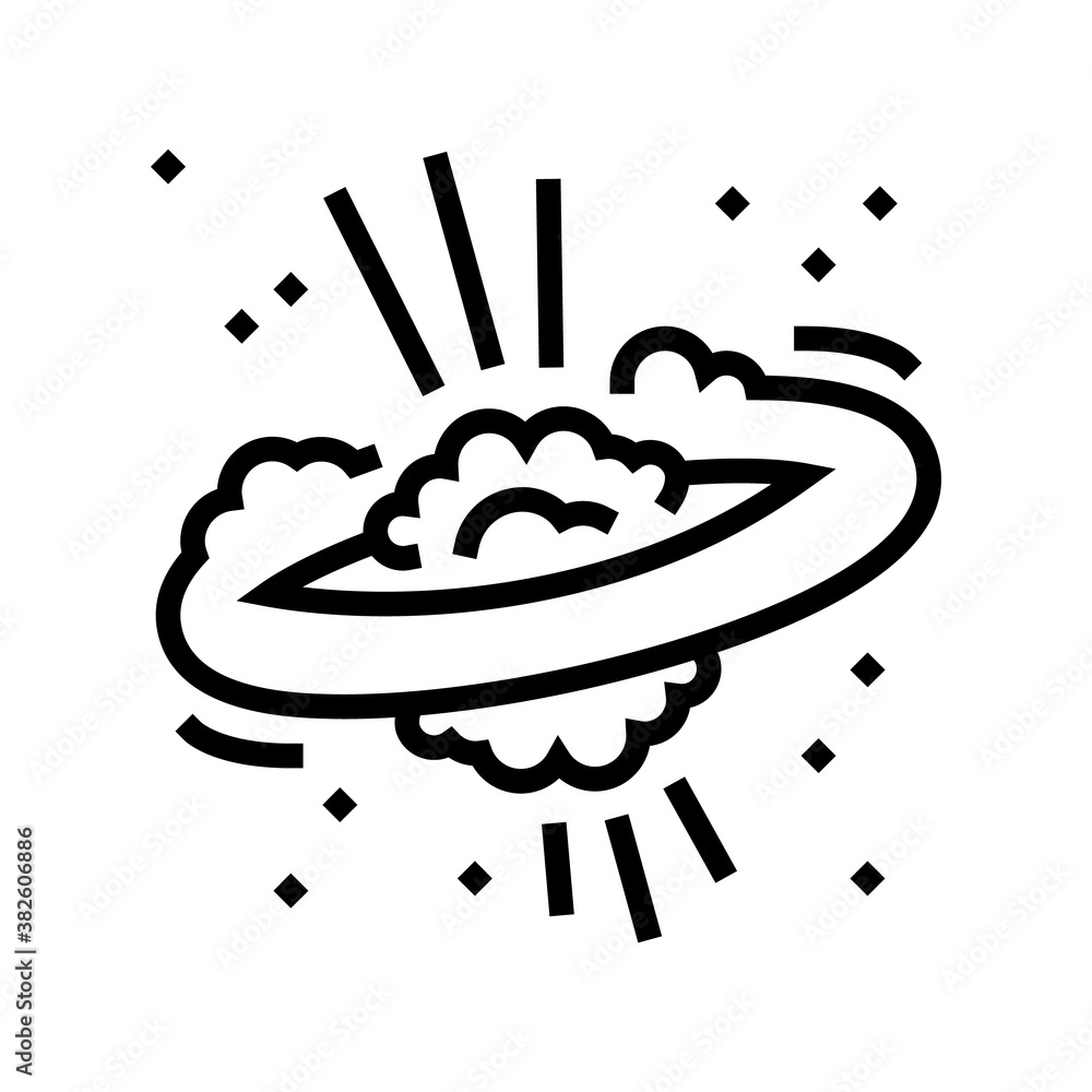 big bang line icon vector. big bang sign. isolated contour symbol black ...