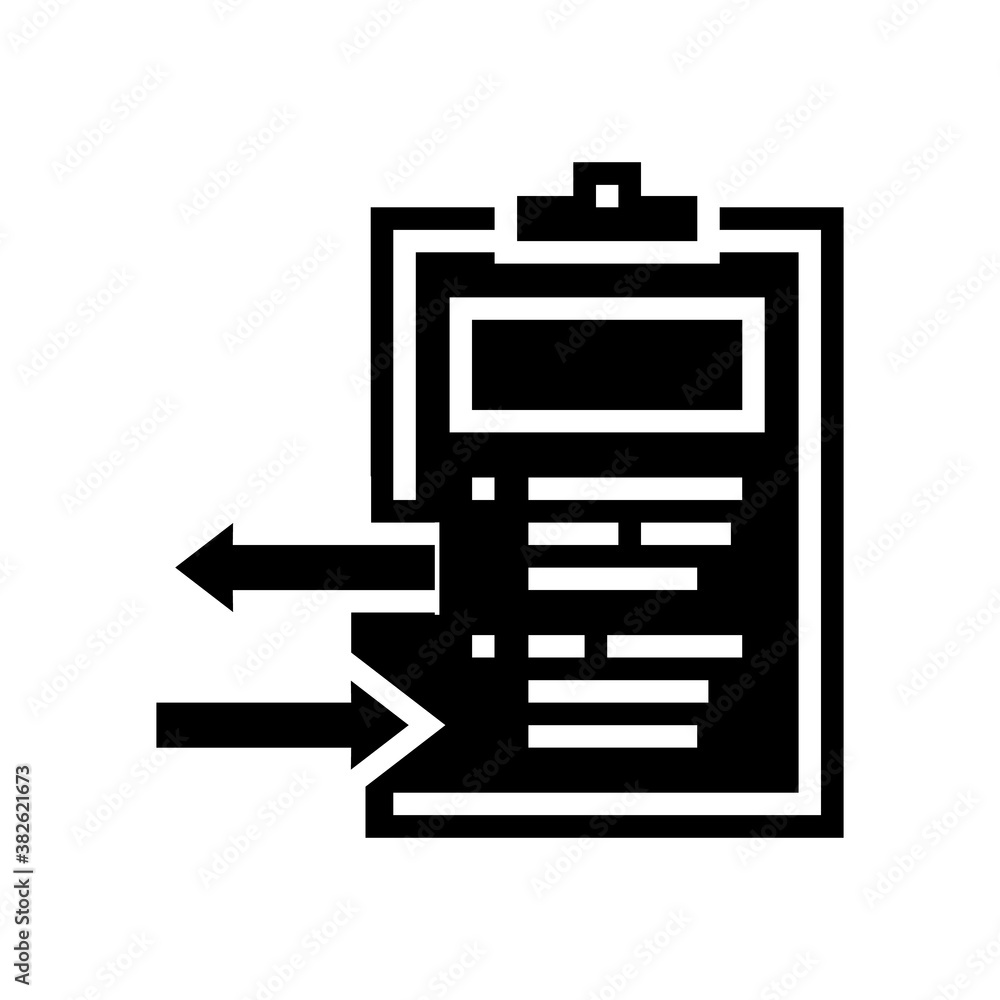 import and export document glyph icon vector. import and export ...