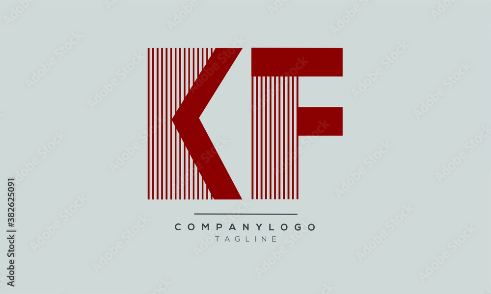 KF initials monogram letter text alphabet logo design Stock Vector ...