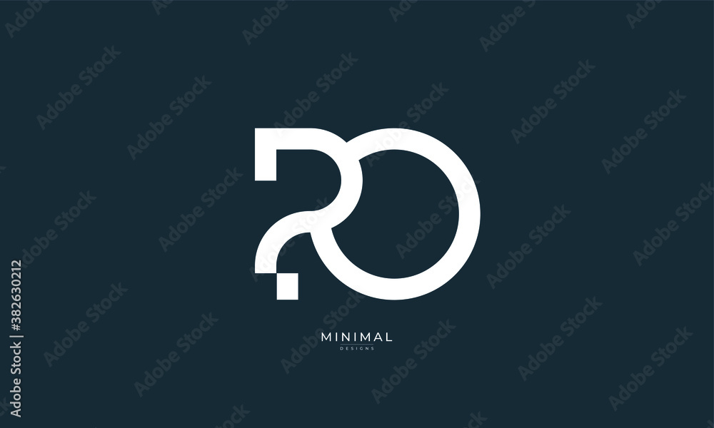 Alphabet letter icon logo PO Stock Vector | Adobe Stock