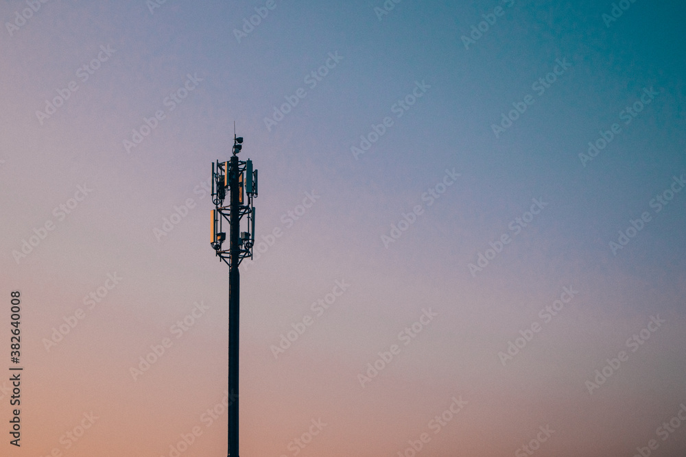 5g cell tower wireless transmitter connection microwave telecom signal ...