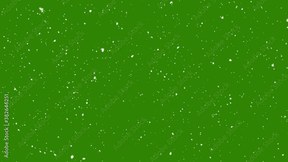 Snow falling on green screen background Stock Video | Adobe Stock