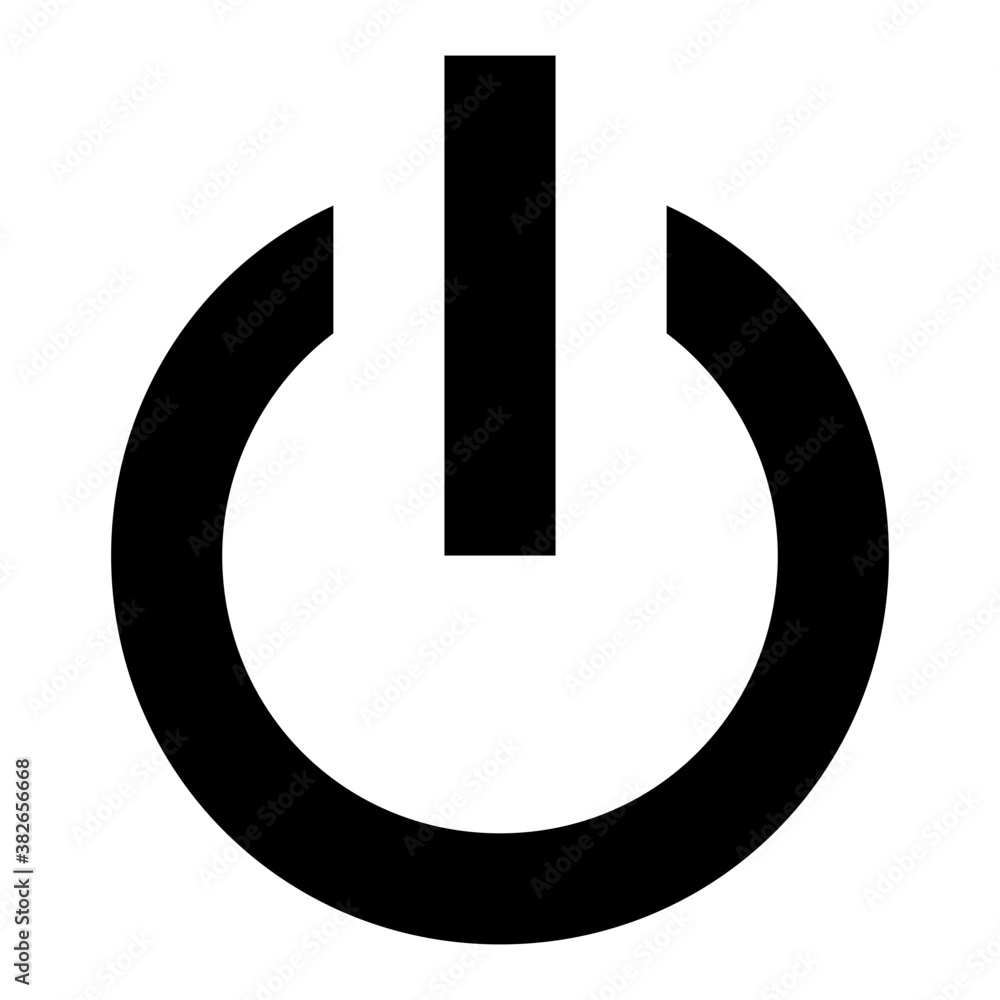 Power glyph icon Stock Vector | Adobe Stock