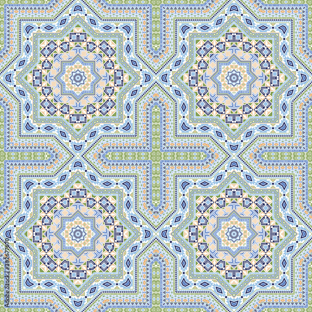 Fine moroccan zellige tile seamless pattern. Geometric texture vector ...