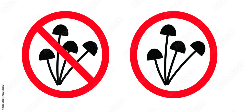 Inedible. not for human consumption. Stop, poisonous mushroom area. No ...