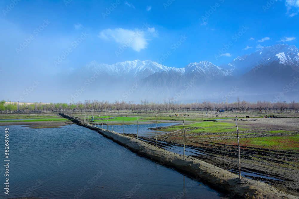 cold desert in katpana, skardu , gilgit baltistan , northern areas of ...
