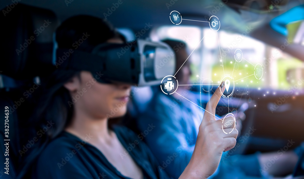 Virtual augmented reality driving user interface simulation projection ...