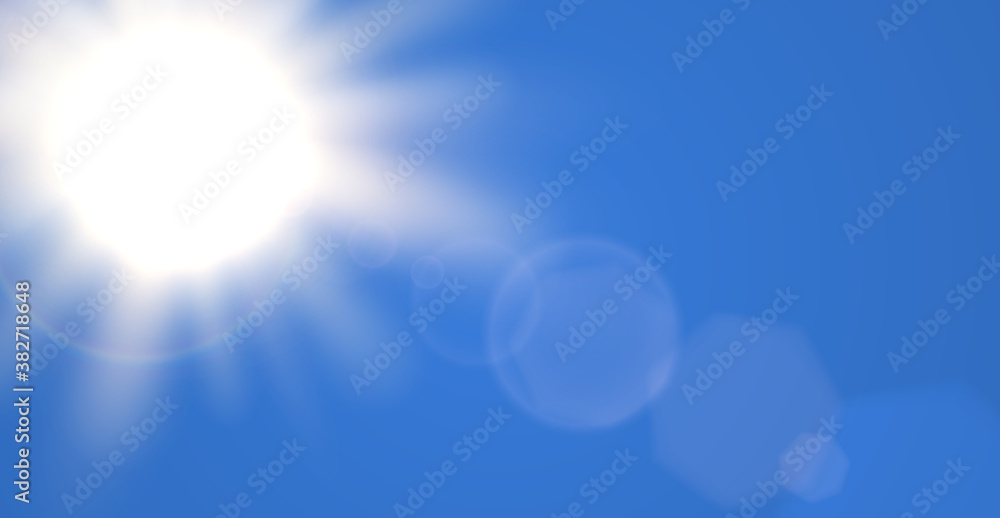 Vector sunlight special lens flare light effect. Sun flash shining with ...