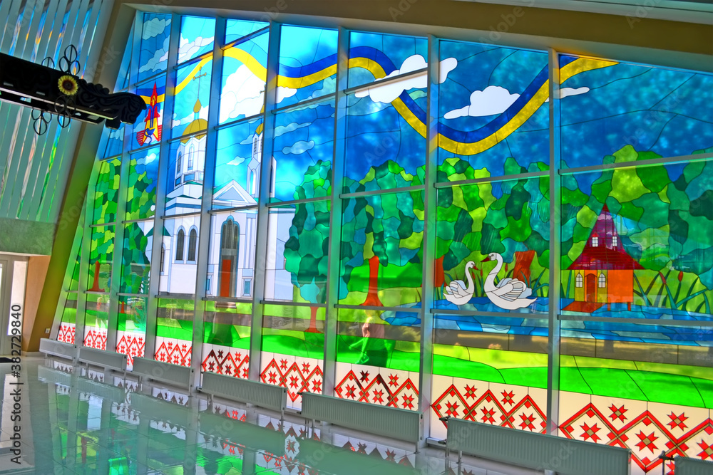 famous Ukrainian wellness resort Myrhorod on August 25, 2018 in ...