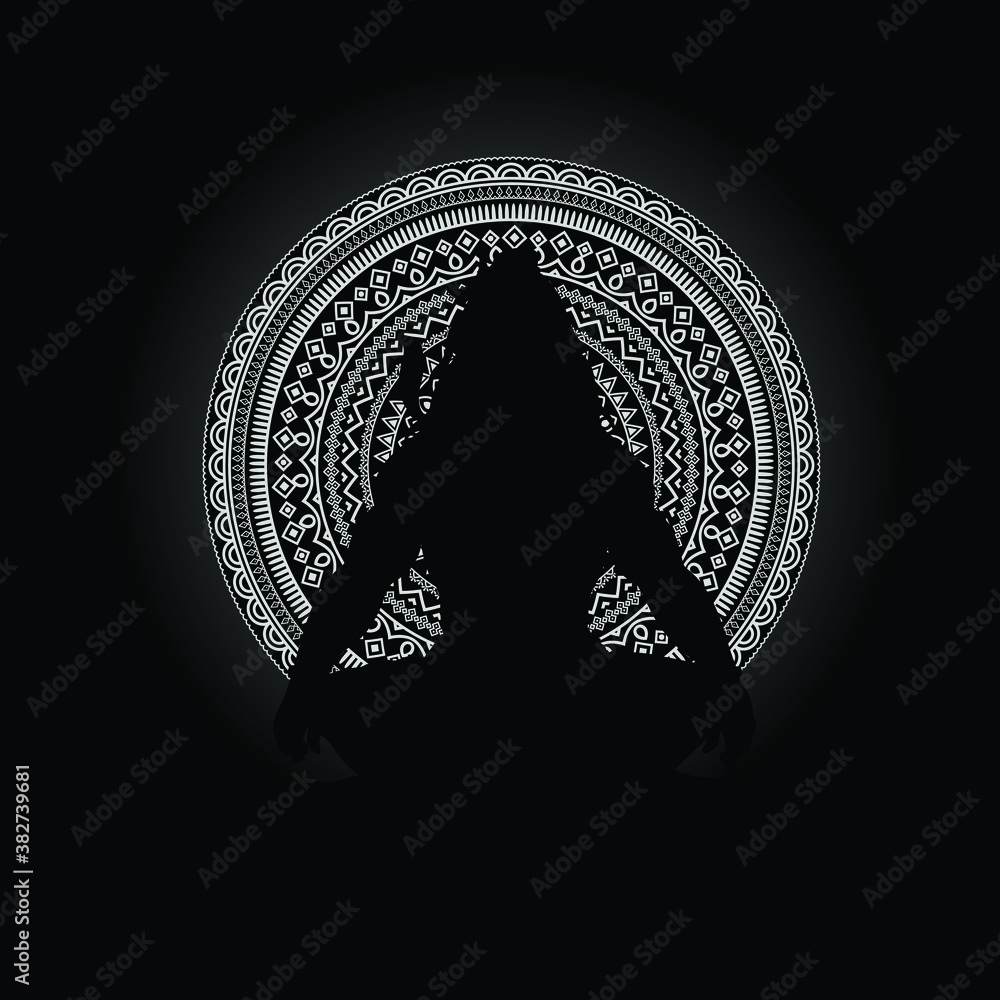 Vecteur Stock Lord mahadev vector graphic trendy silhouette design with ...