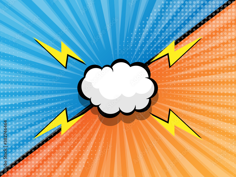 comic zoom background with blank bubble Stock Vector | Adobe Stock