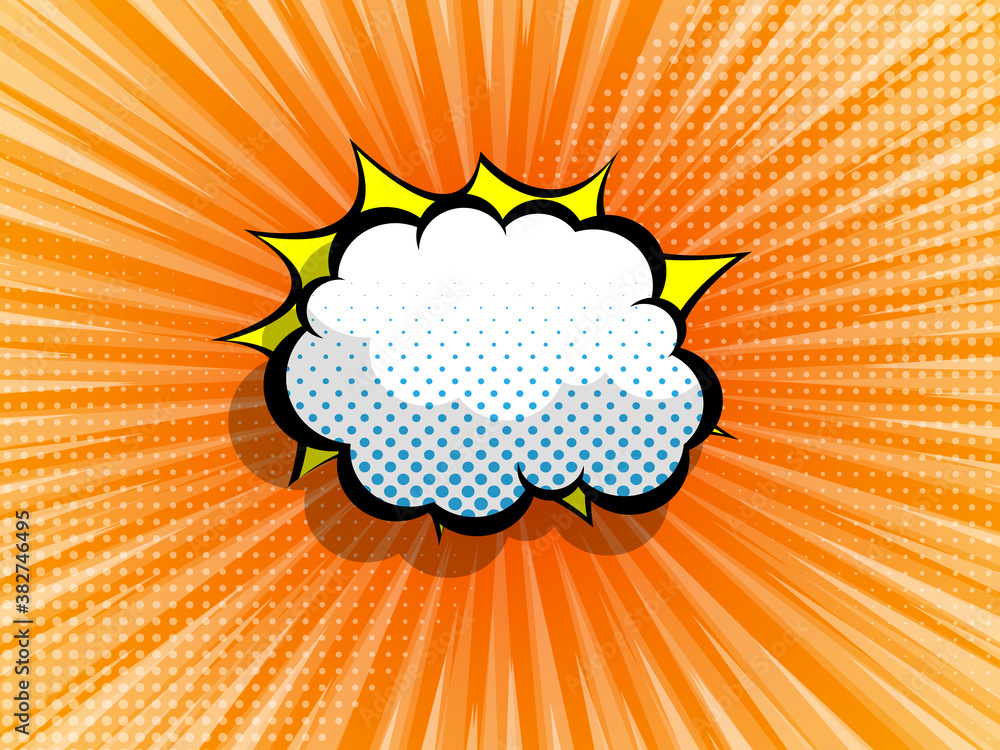 comic zoom background with blank bubble Stock Vector | Adobe Stock