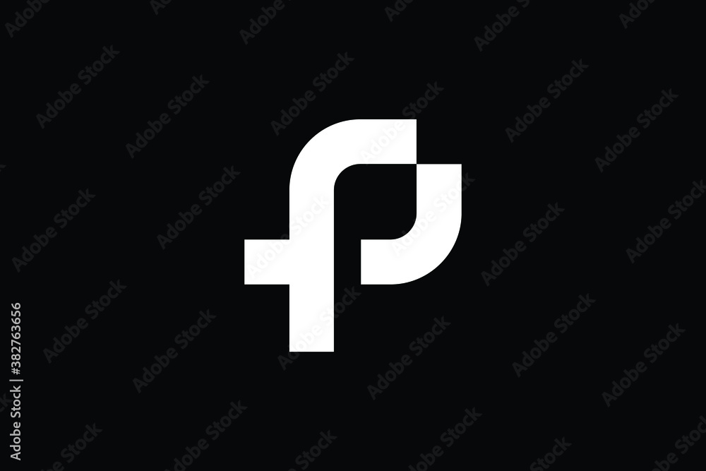 Minimal Innovative Initial FP logo and PF logo. Letter F P PF FP ...