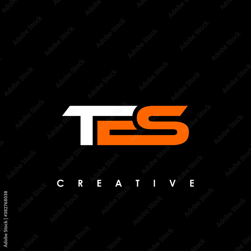 TES Letter Initial Logo Design Template Vector Illustration Stock ...