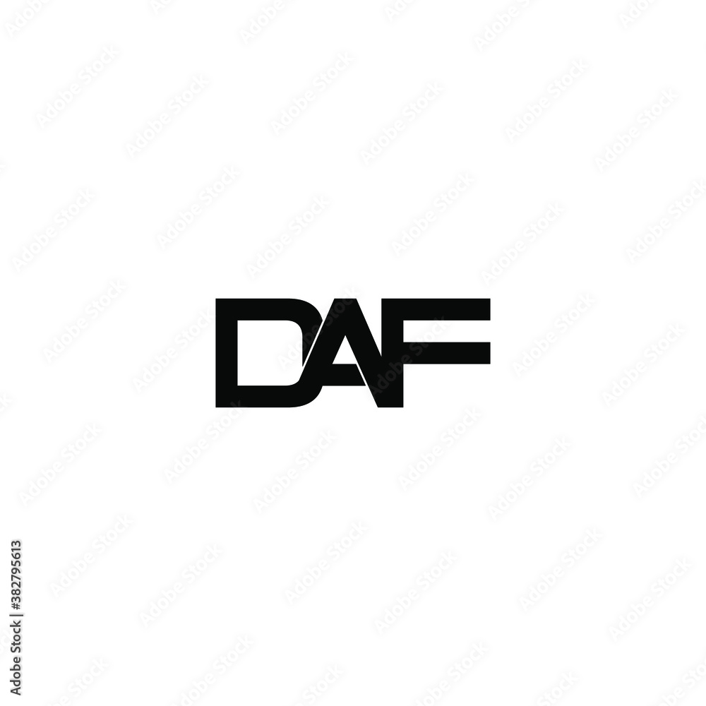 daf letter original monogram logo design Stock Vector | Adobe Stock