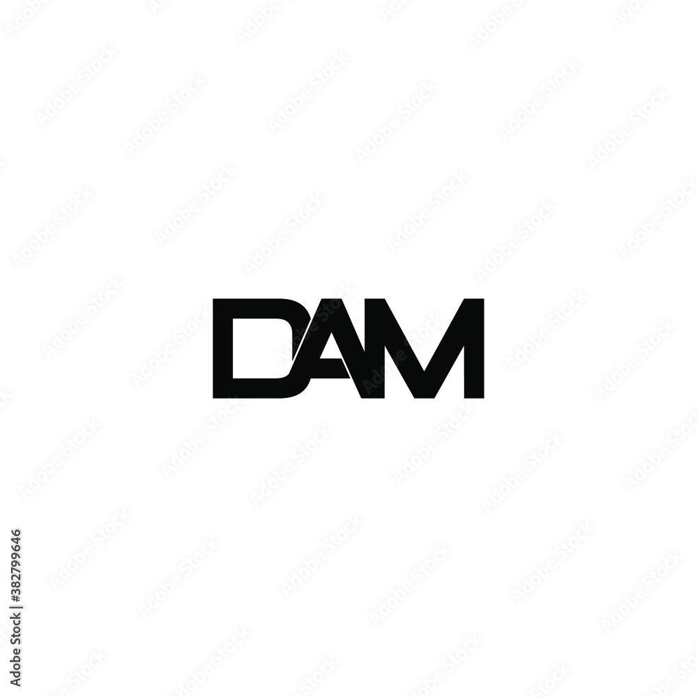 dam letter original monogram logo design Stock Vector | Adobe Stock