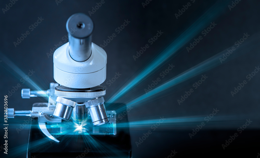 Compound Microscopes or biological microscope used in laboratories for ...