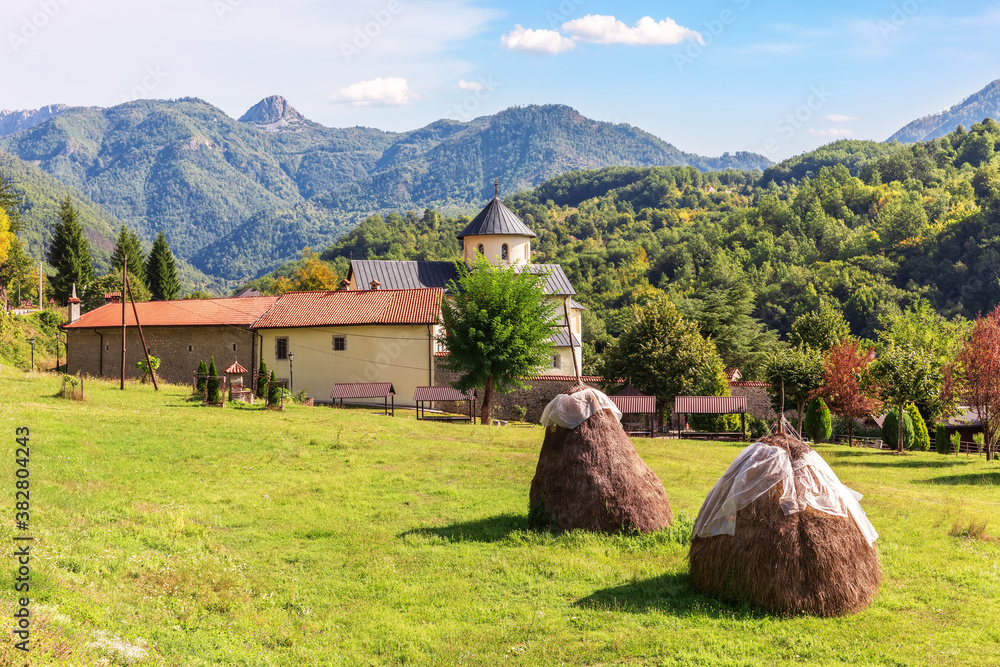 Moracha Monastery, Church of the Assumption of Mary, Montenegro Stock ...