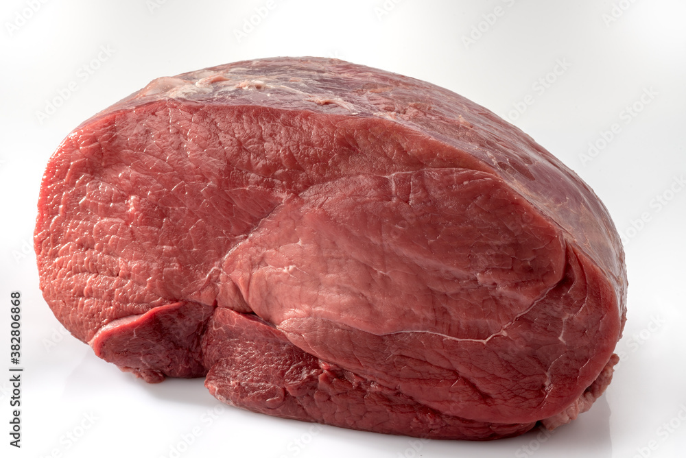 Beef Eye of Round Roast, Italian Fassona cattle breed cut of meat Stock ...