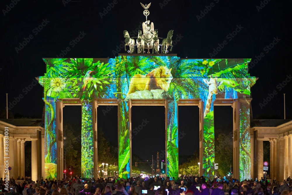 Brandenburger Tor Festival of Lights Berlin Stock Photo | Adobe Stock