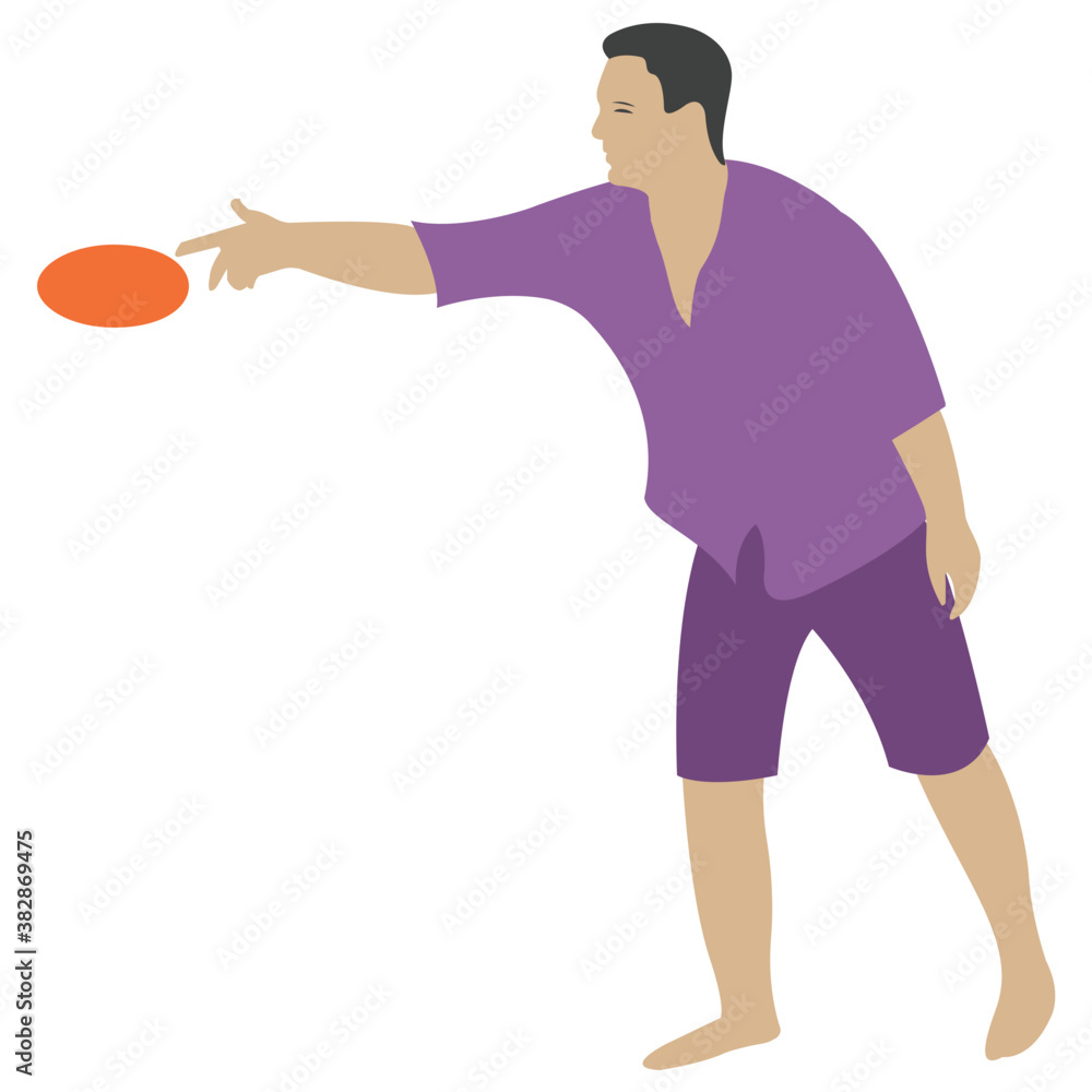 Lawn game, frisbee flat icon Stock Vector | Adobe Stock