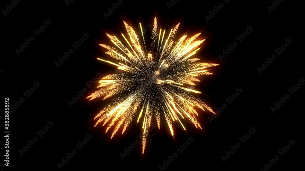 Bloom of firework with dark background, 3d rendering. Stock Video ...